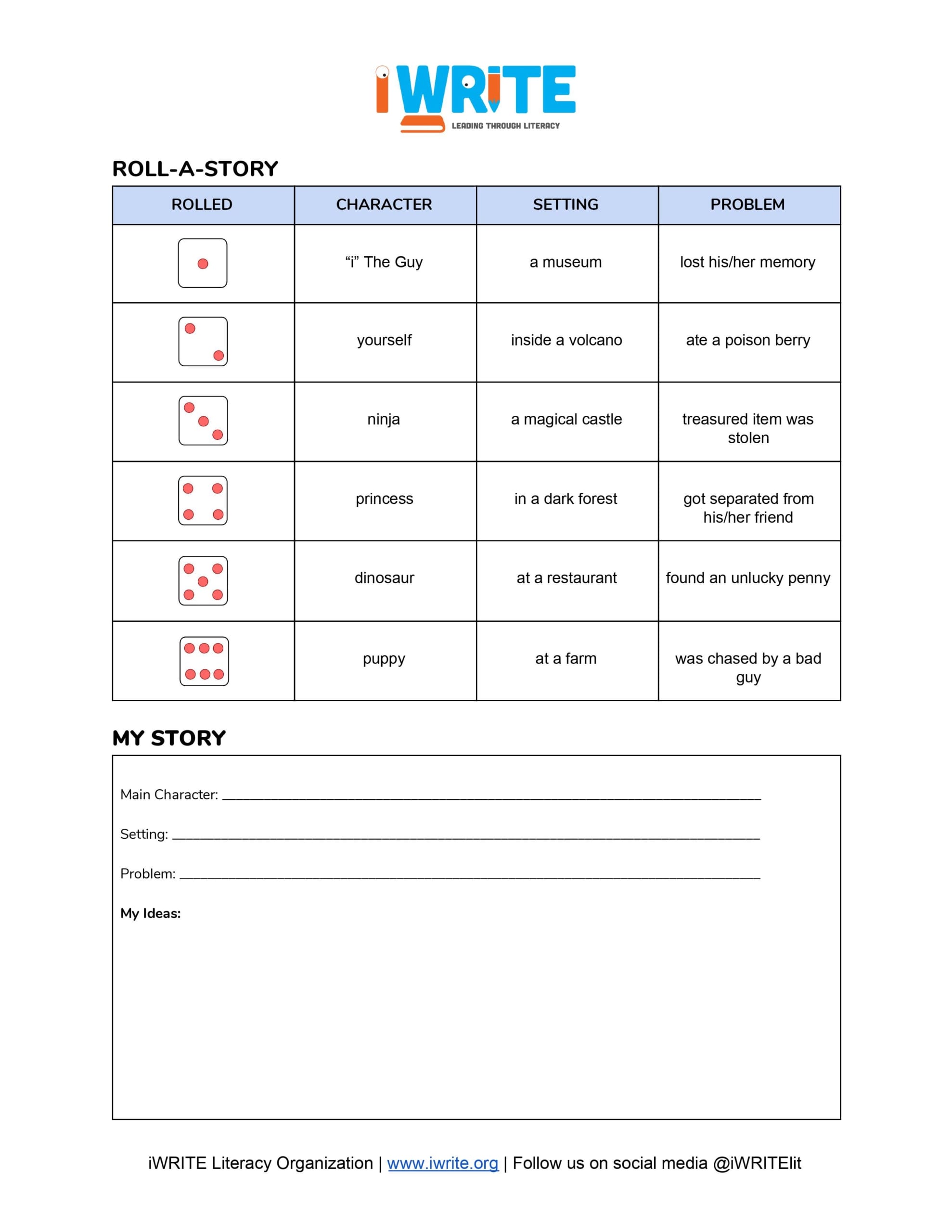 Roll-A-Story – iWRITE