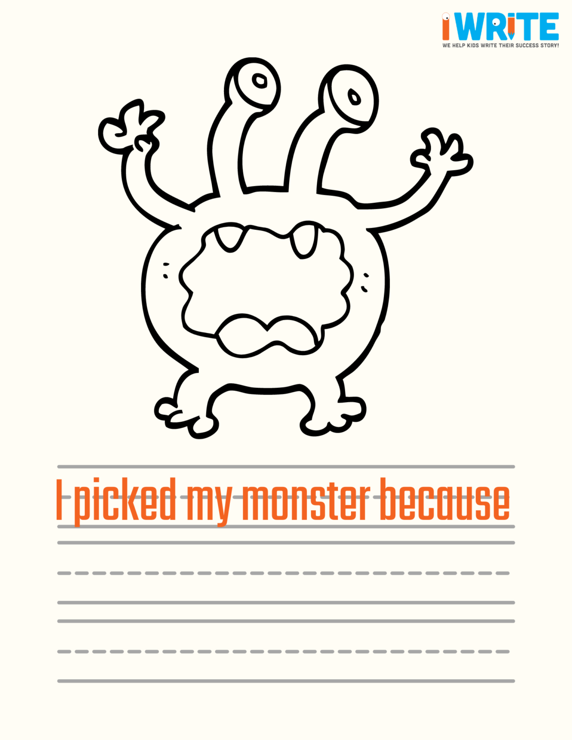 Silly Monster Prompts – iWRITE